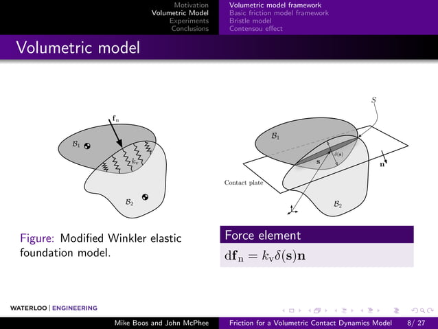 Friction Modelling and Validation for a Volumetric Contact Dynamics Model | PDF