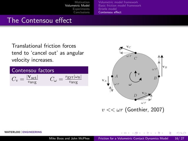 Friction Modelling And Validation For A Volumetric Contact Dynamics Model Pdf
