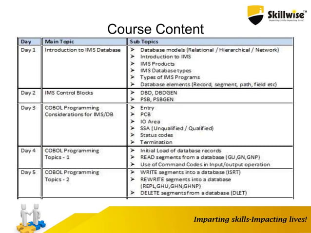 Skillwise-IMS DB | PPTX