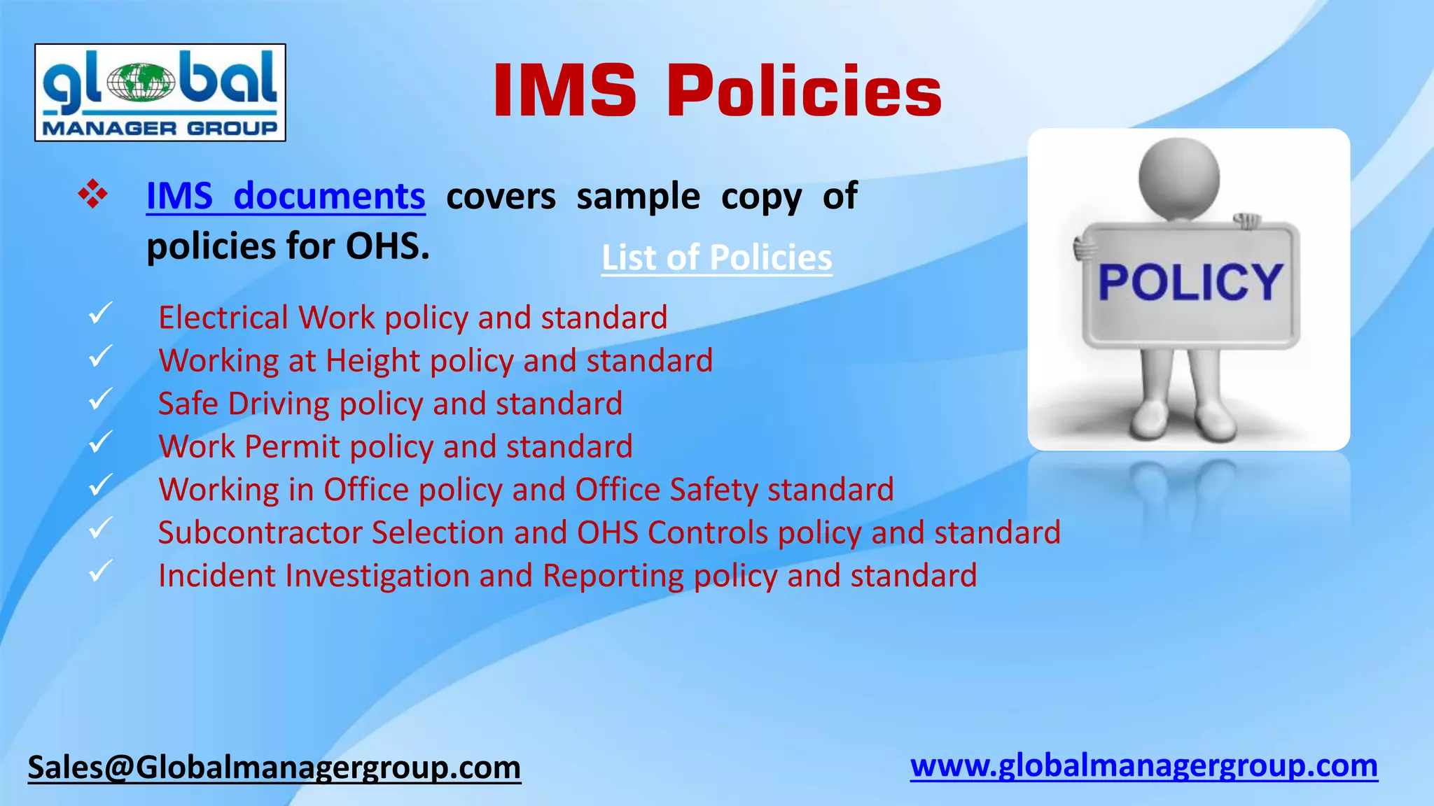 IMS Documentation Requirements As per ISO 9001,ISO 14001 and ISO 45001 ...