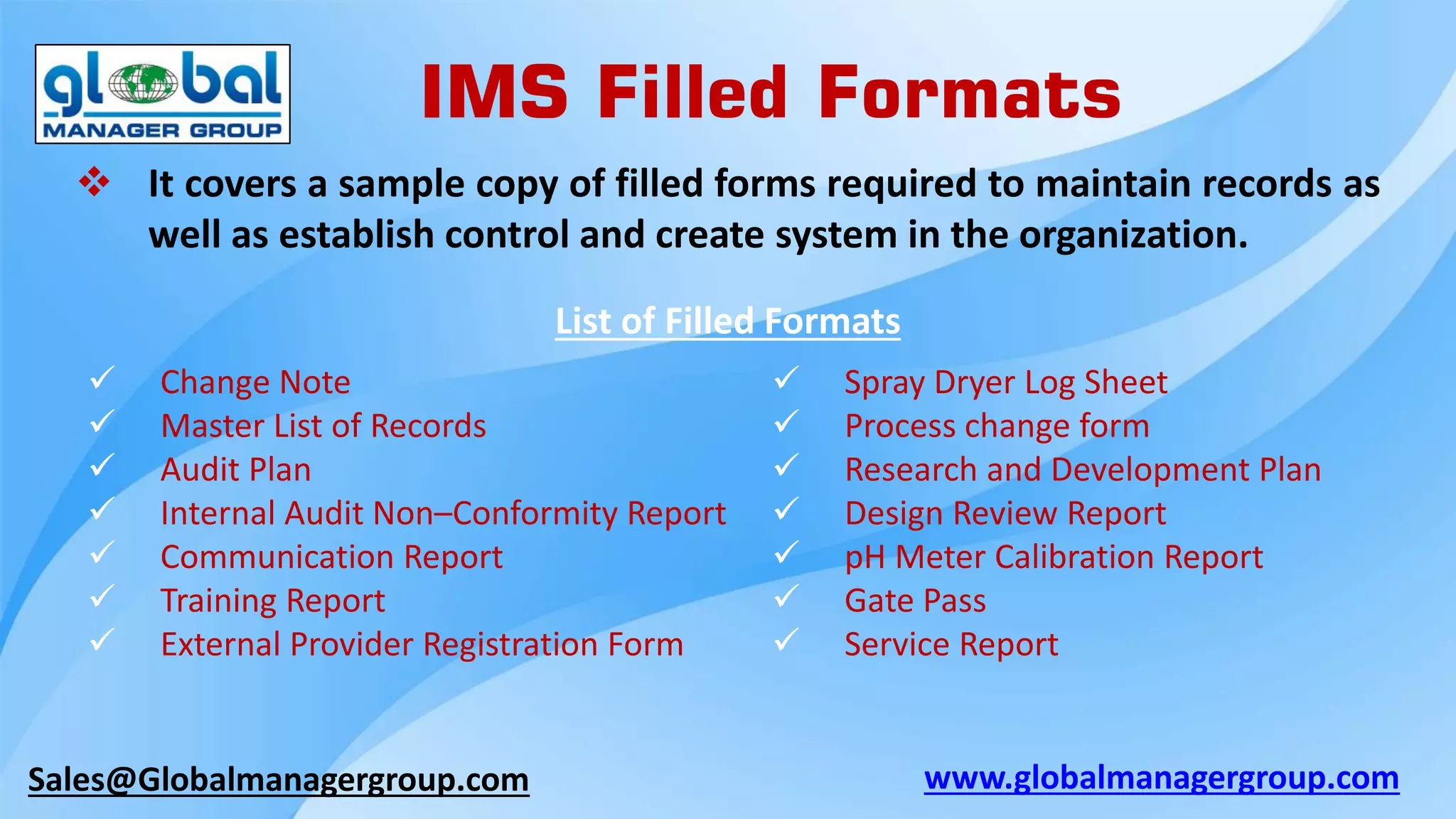 IMS Documentation Requirements As per ISO 9001,ISO 14001 and ISO 45001 ...