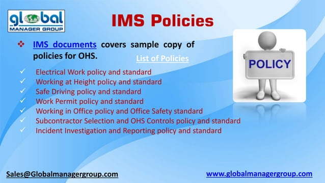 IMS Documentation Requirements As per ISO 9001,ISO 14001 and ISO 45001 | PDF | Business ...