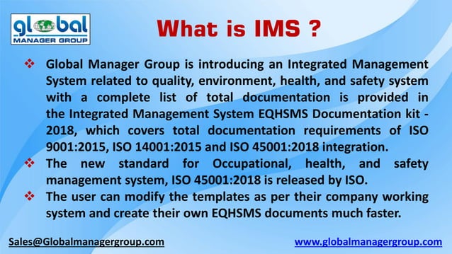 IMS Documentation Requirements As per ISO 9001,ISO 14001 and ISO 45001 | PDF | Business ...