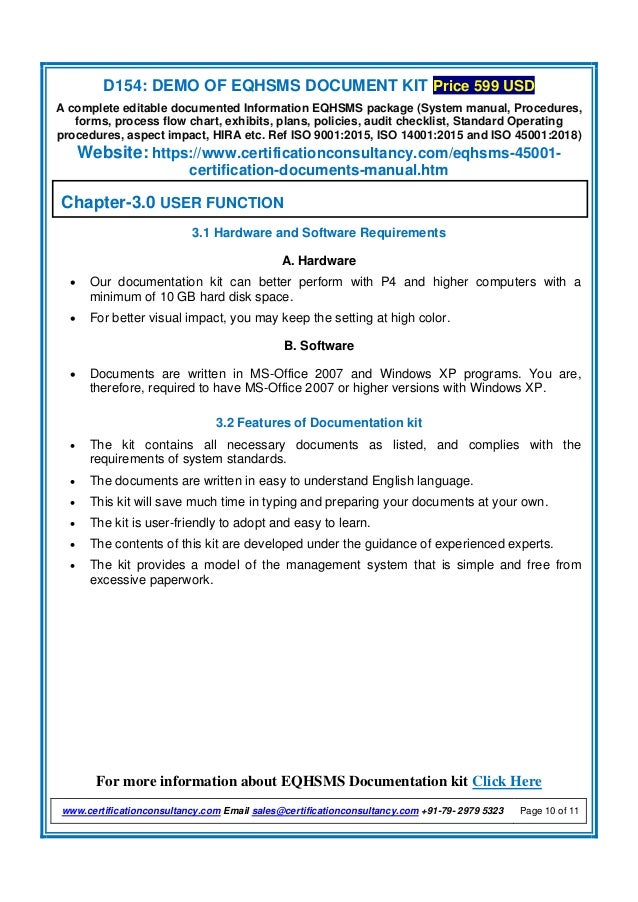 Ims documents manual, procedures, template | PDF