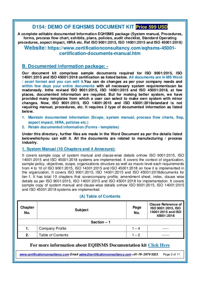Ims documents manual, procedures, template | PDF