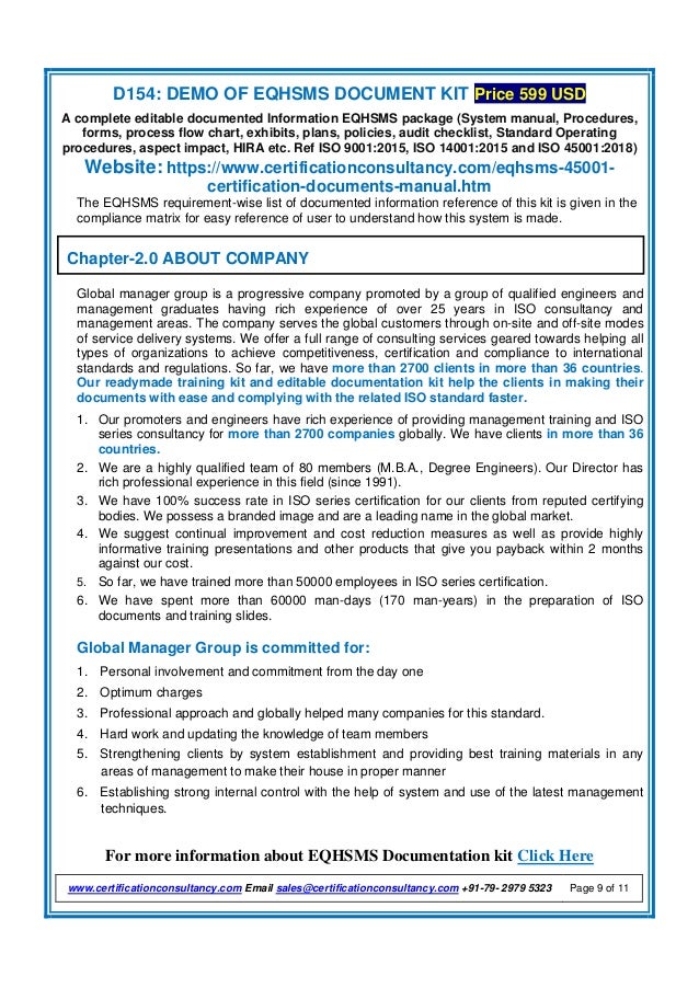 Ims documents manual, procedures, template | PDF