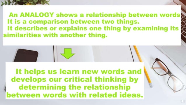 Ims g7 english-3days analogy | PPTX | Family and Relationships