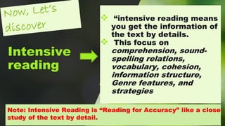 Ims g7 english-intensive&extensive reading | PPTX