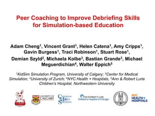 Peer coaching to improve debriefing skills for simulation-based education | PDF