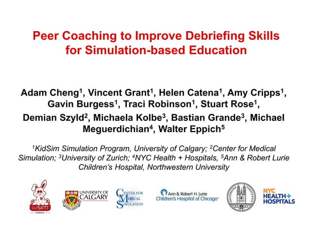 Peer coaching to improve debriefing skills for simulation-based education | PDF