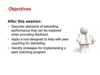 Peer coaching to improve debriefing skills for simulation-based ...