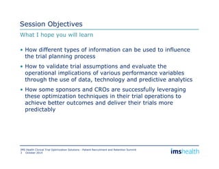 IMS Health Clinical Trial Optimization Solutions | PPT