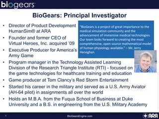 IMSH 2014: BioGears Conference Presentation | PPT