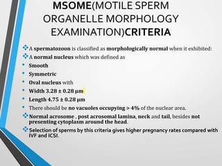 INTRACYTOPLASMIC MORPHOLOGICALLY SELECTED SPERM INJECTION (IMSI).pptx