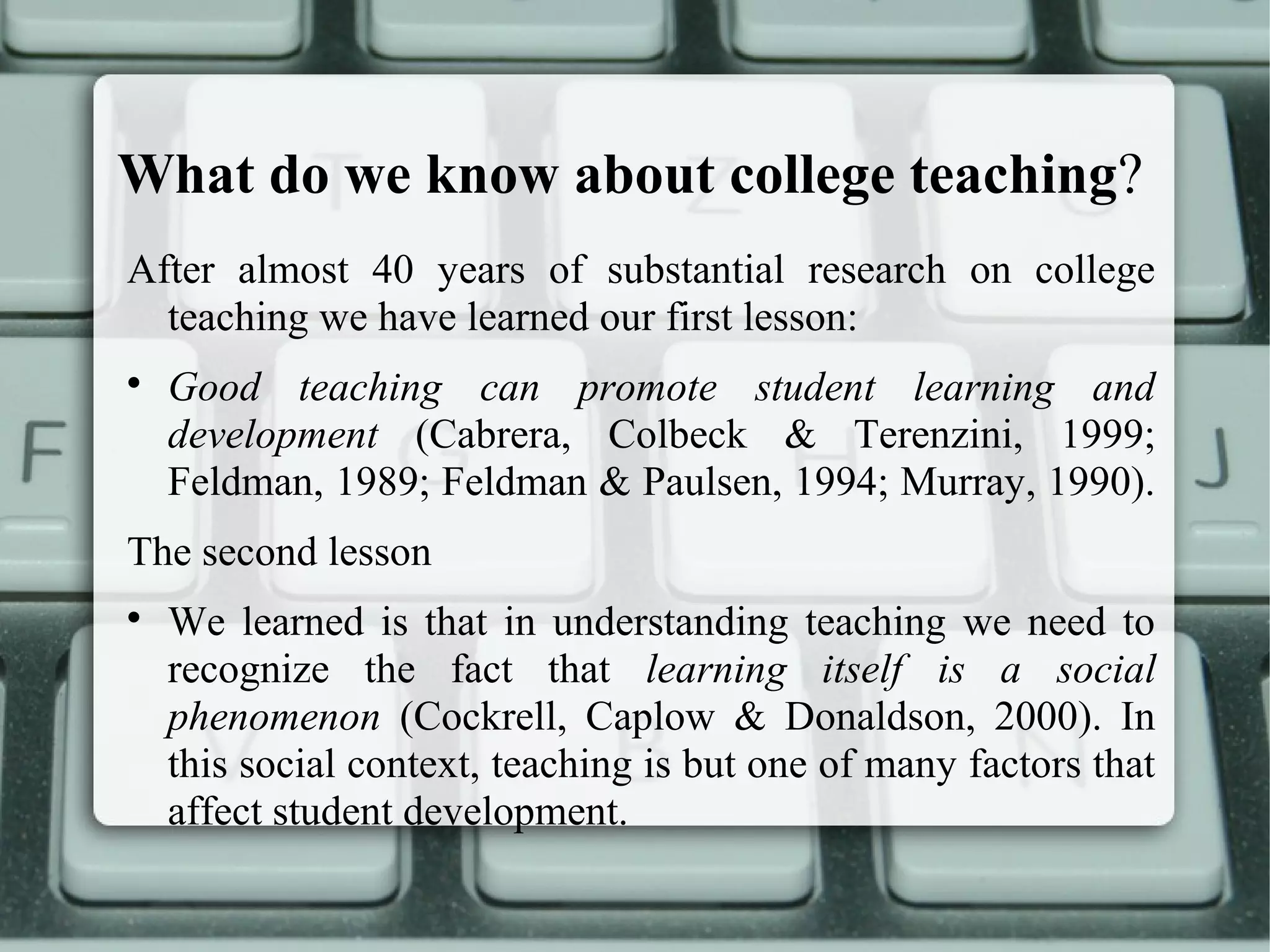 Im's in college teaching | POT