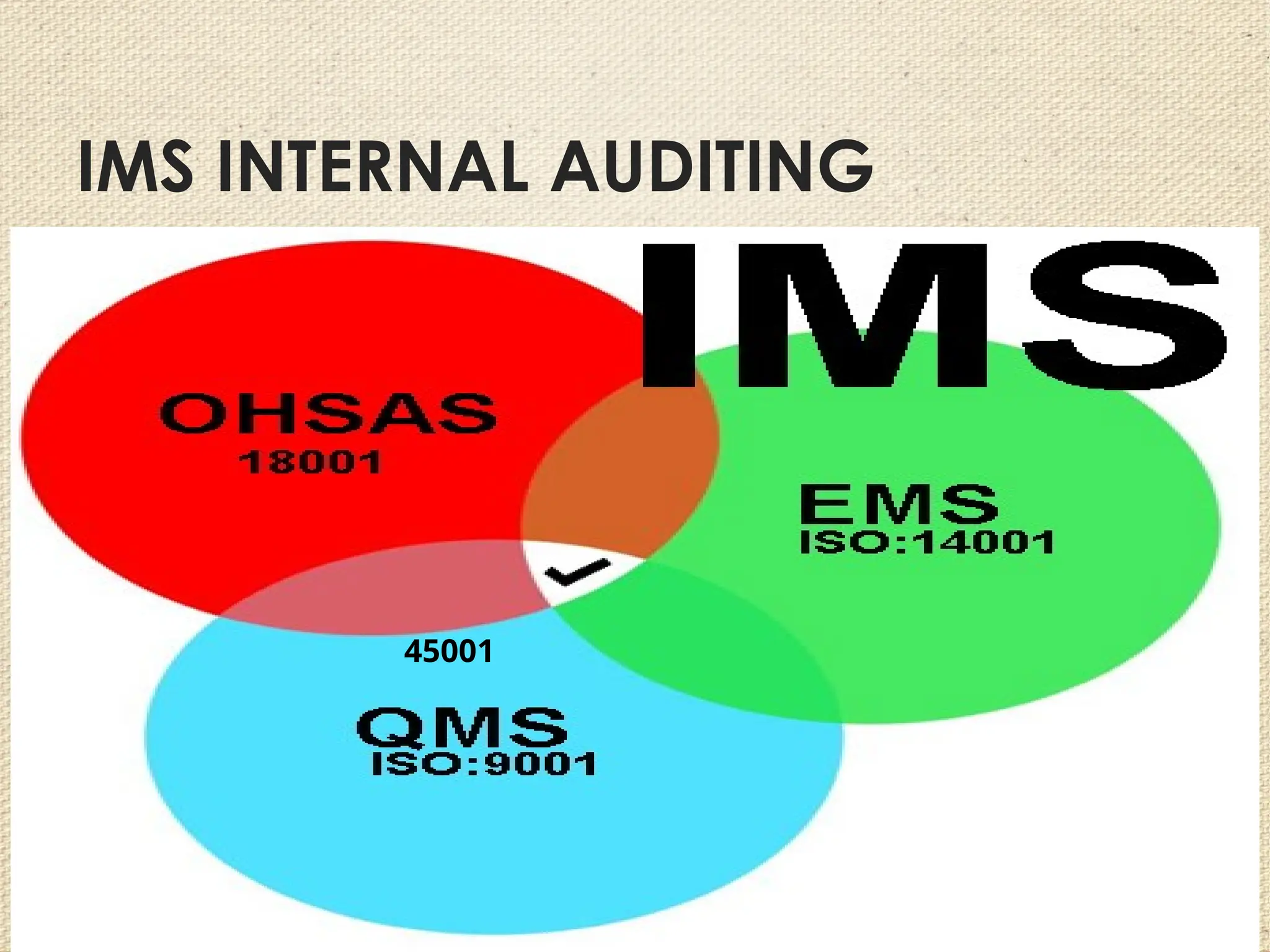 IMS INTERNAL AUDITPrinciples of internal audits, phases of audit, opening meeting, execution and ...