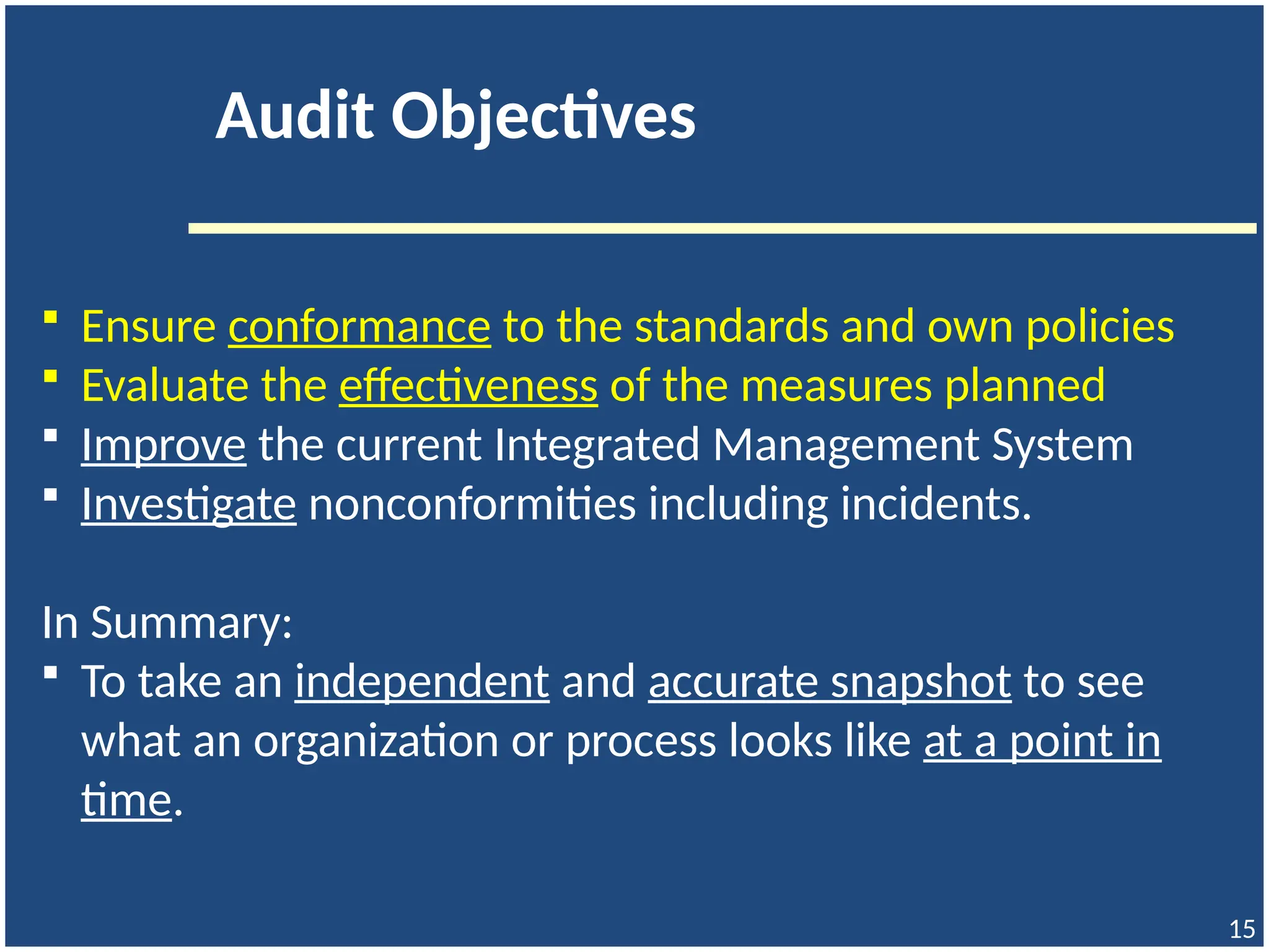 IMS INTERNAL AUDITPrinciples of internal audits, phases of audit ...
