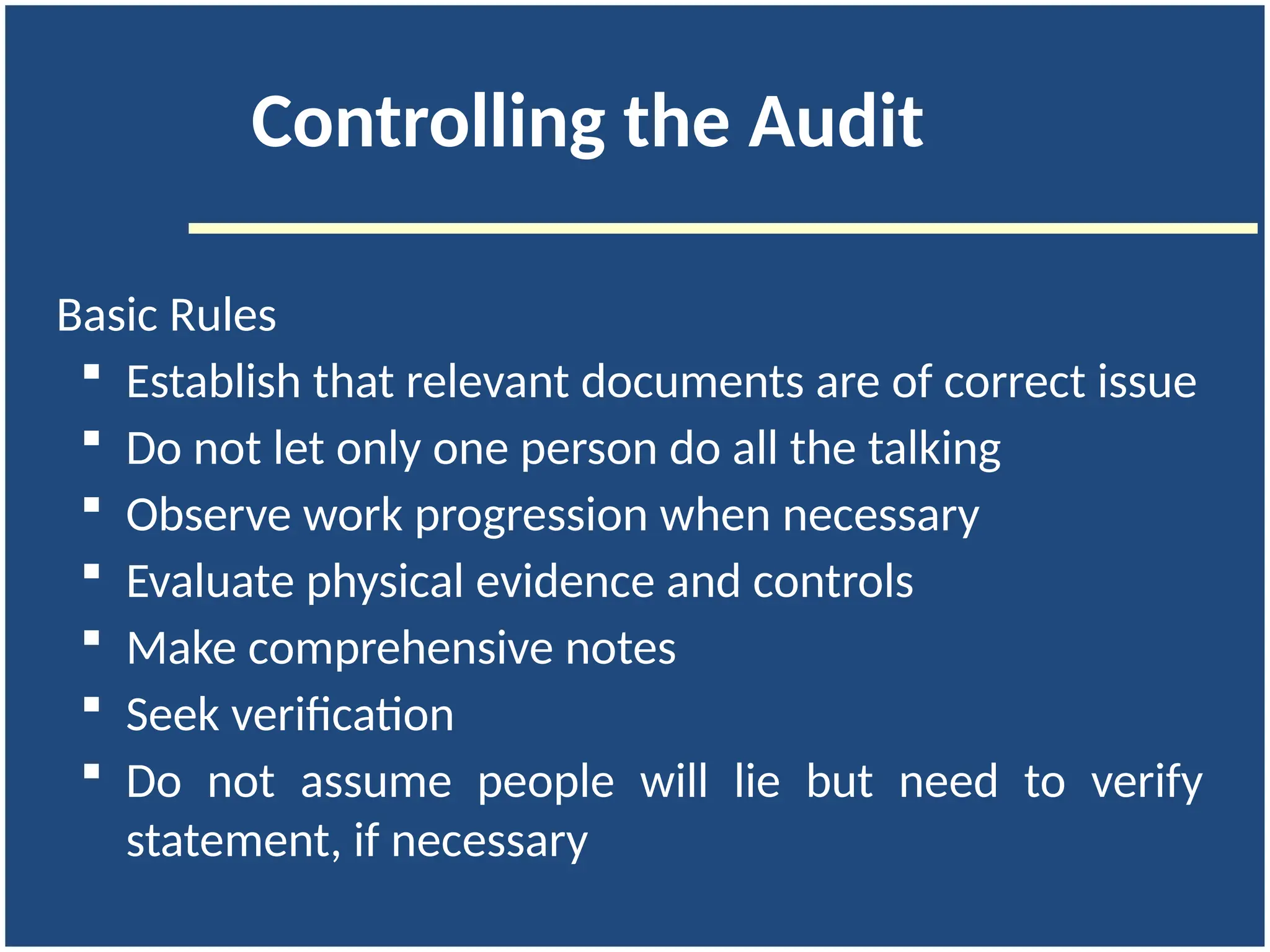 IMS INTERNAL AUDITPrinciples of internal audits, phases of audit ...