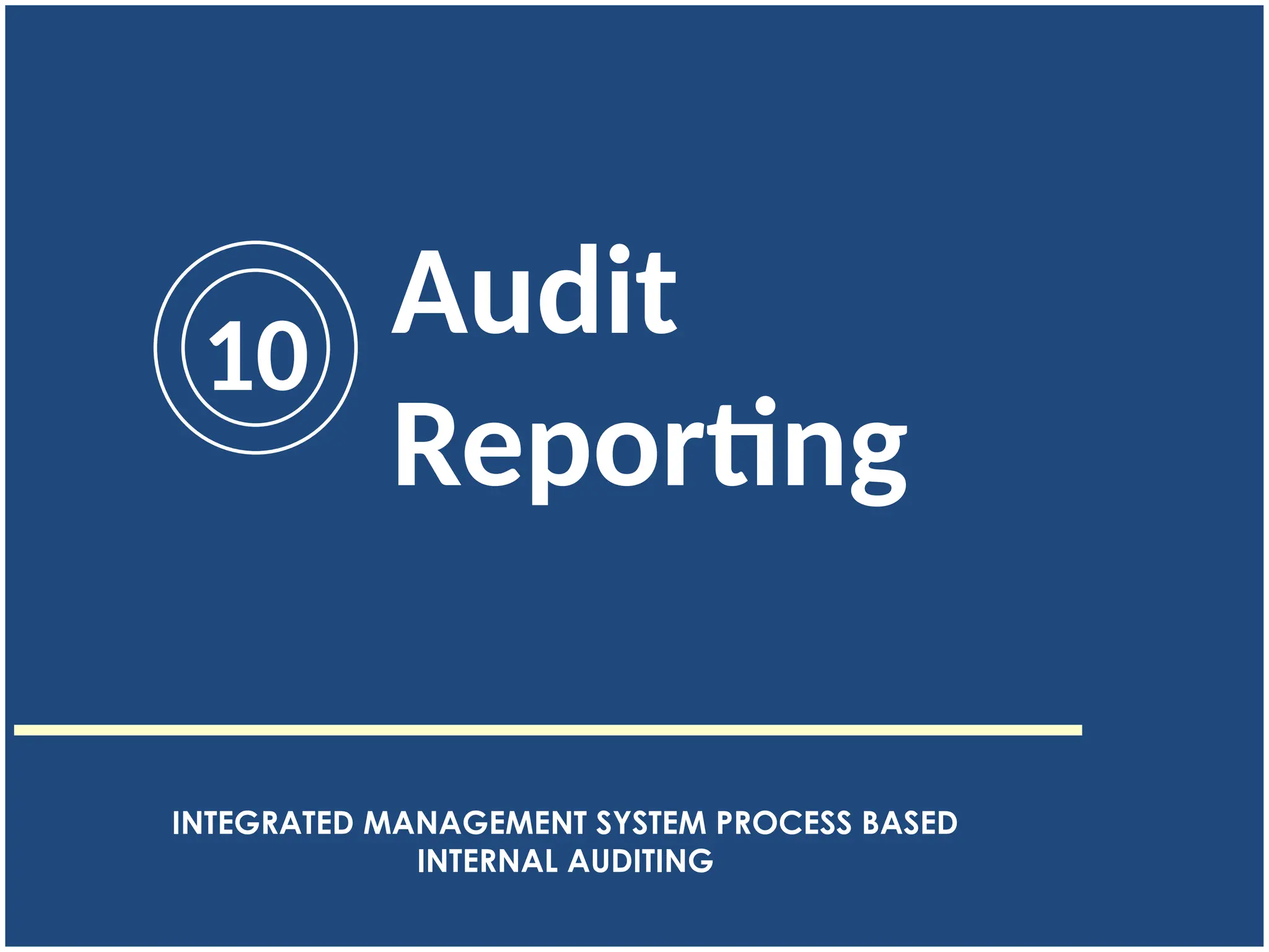 IMS INTERNAL AUDITPrinciples of internal audits, phases of audit ...