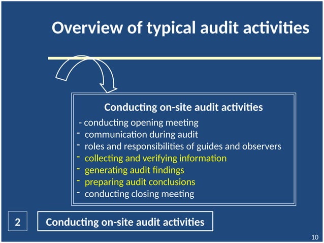 IMS INTERNAL AUDITPrinciples of internal audits, phases of audit ...
