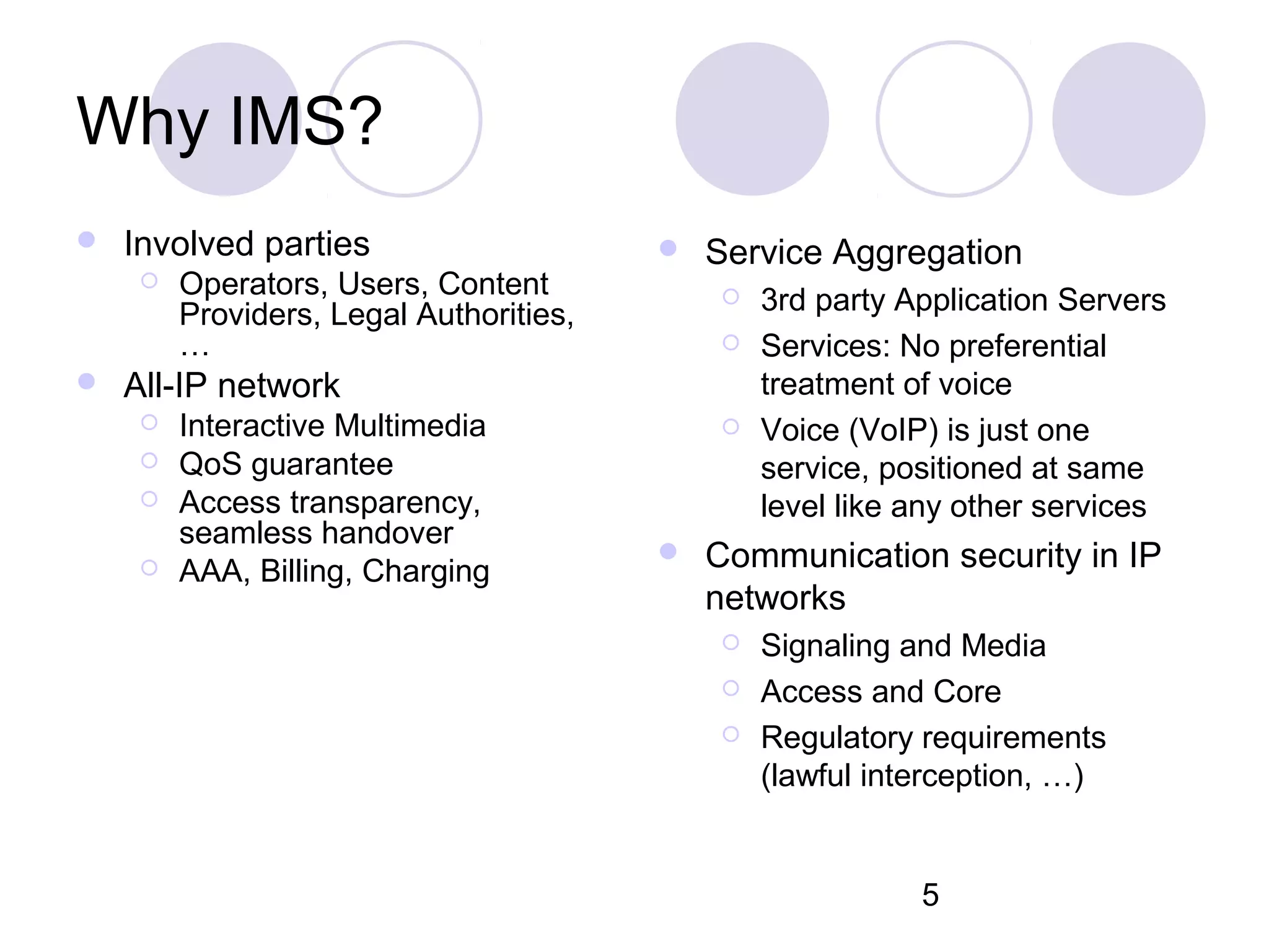 IMS IP multimedia subsystem presentation | PPT