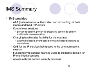 IMS IP multimedia subsystem presentation | PPT