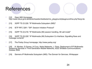 IMS IP multimedia subsystem presentation | PPT