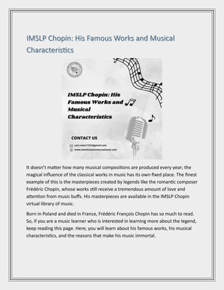 IMSLP Chopin His Famous Works and Musical Characteristics.pdf