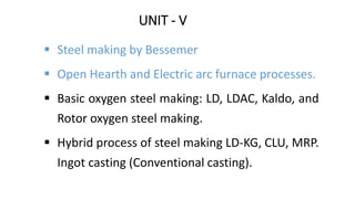 IMSMT 5 .pptx iron making steel making for metallurgy | PPT