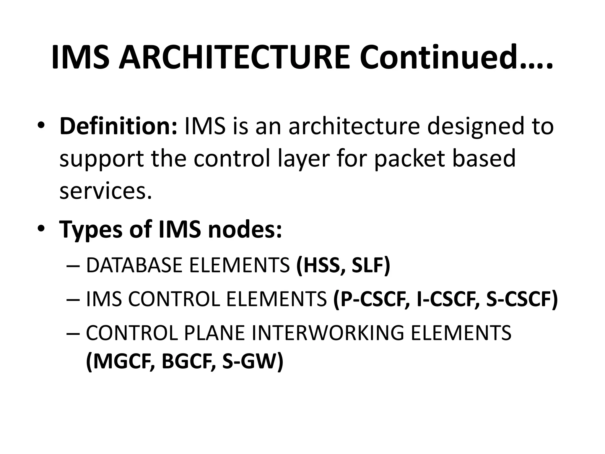 IMS presentation | PPTX