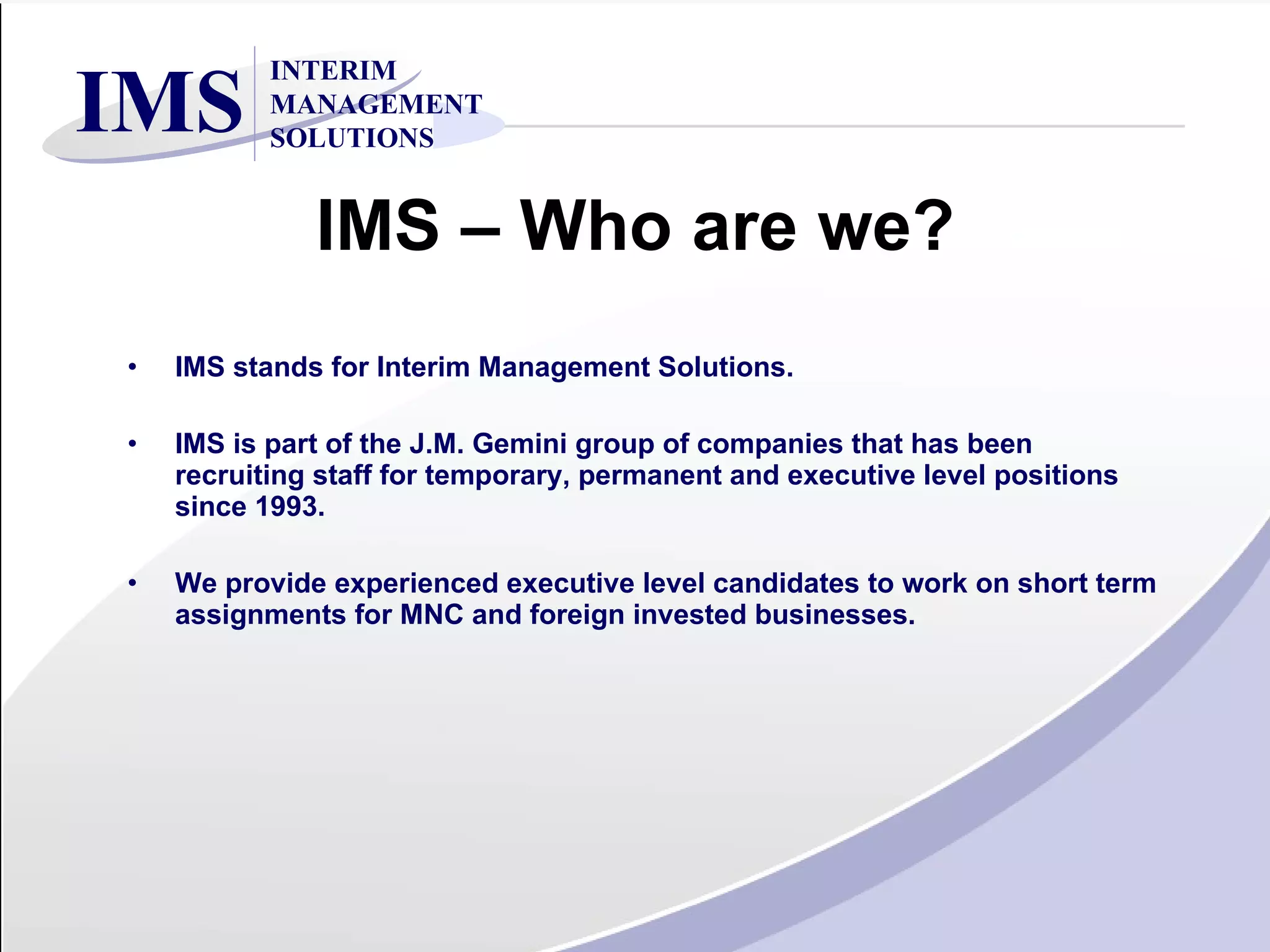 What is Interim Management? | PPT