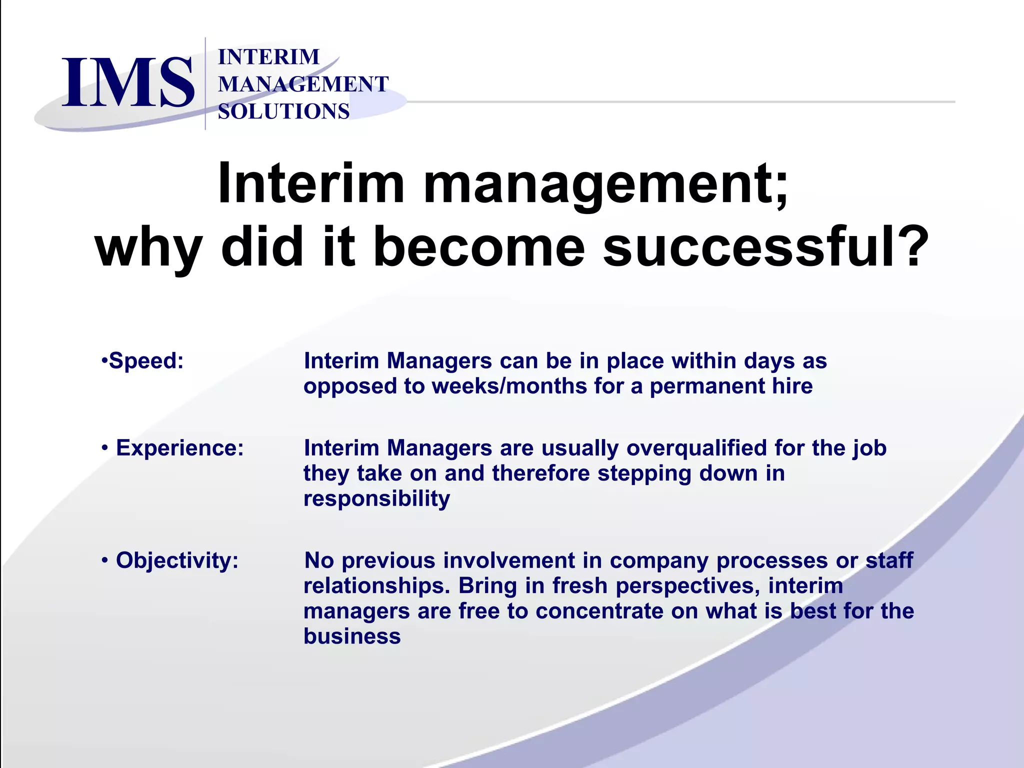 What is Interim Management? | PPT