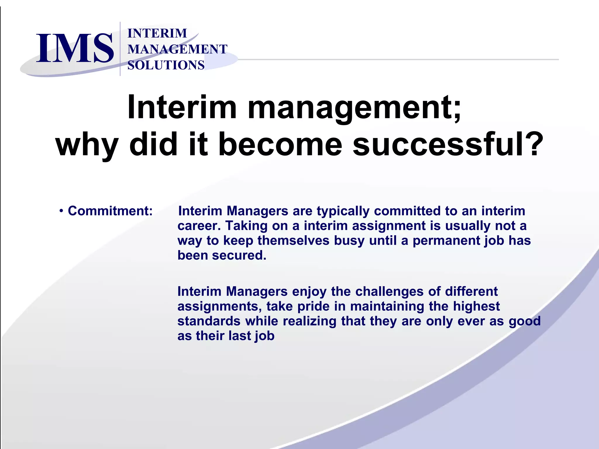 What is Interim Management? | PPT