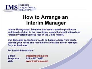 What is Interim Management? | PPT