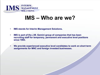 What is Interim Management? | PPT