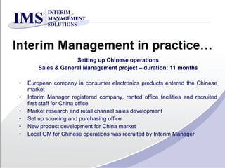 What is Interim Management? | PPT