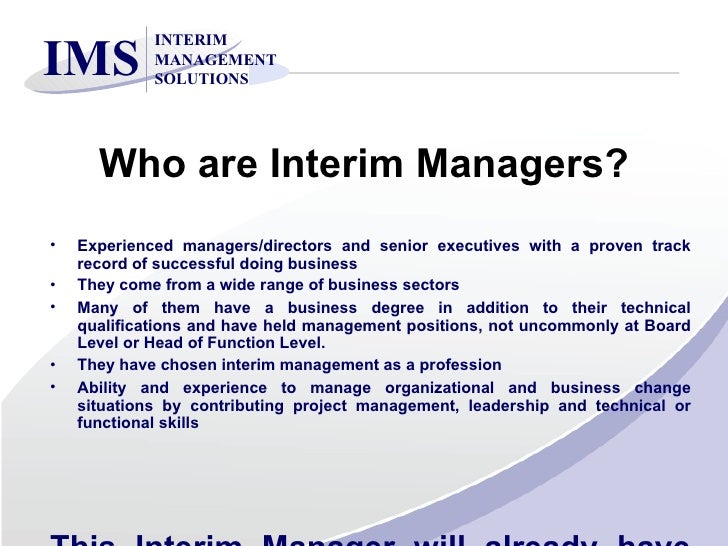 What is Interim Management?