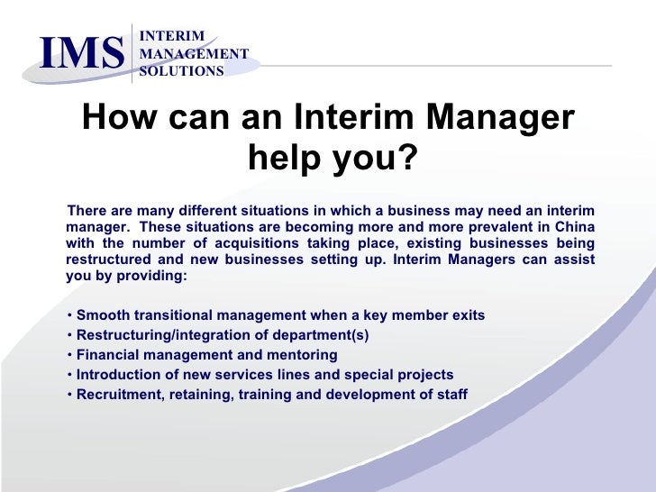 What is Interim Management?