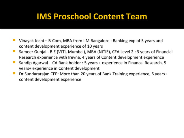 Introducing IMS Proschool | PPT