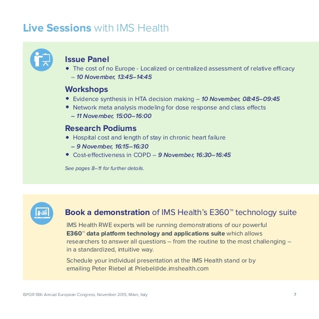 IMS Health Real-World Evidence Solutions at ISPOR November 2015