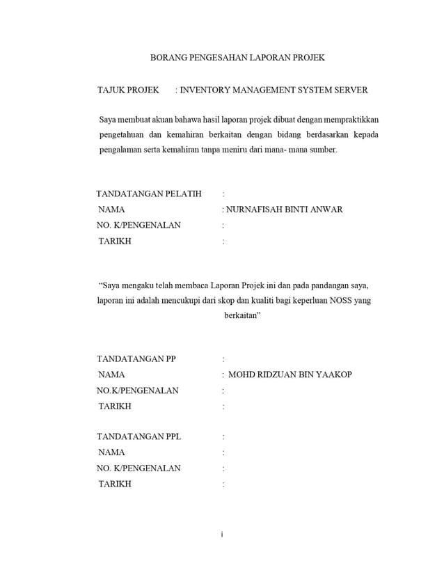 Thesis Inventory Management System Server Project Tahun Akhir (IMSS) | PDF