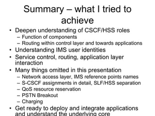 IMS Signaling Details | PPTX