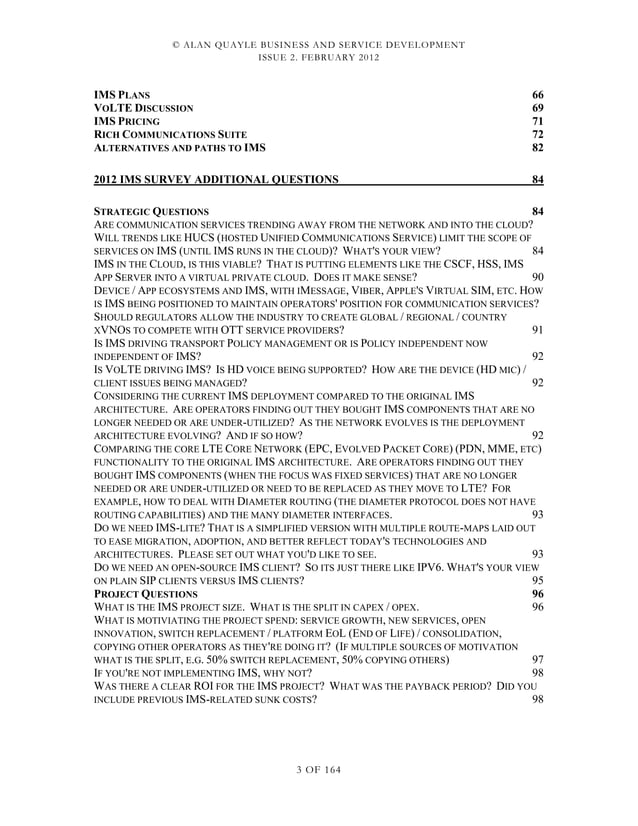 IMS Status Report issue 2. Contents and Foreword | PDF