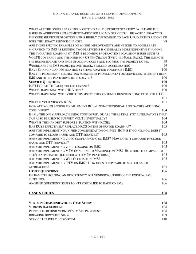 IMS Status Report issue 2. Contents and Foreword | PDF