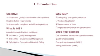 Comprehensive IMS Training: Integrating ISO 9001, 14001 & 45001 for ...