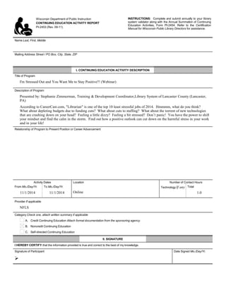 Stressed CE Activity Sheet | PDF