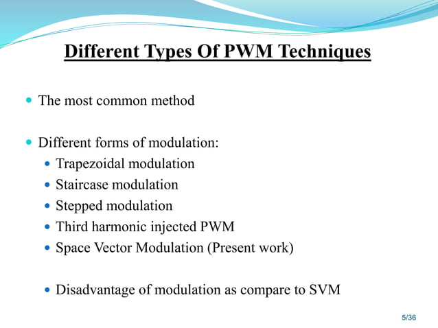 Speed Control Of Im Using Space Vector Modulation Ppt