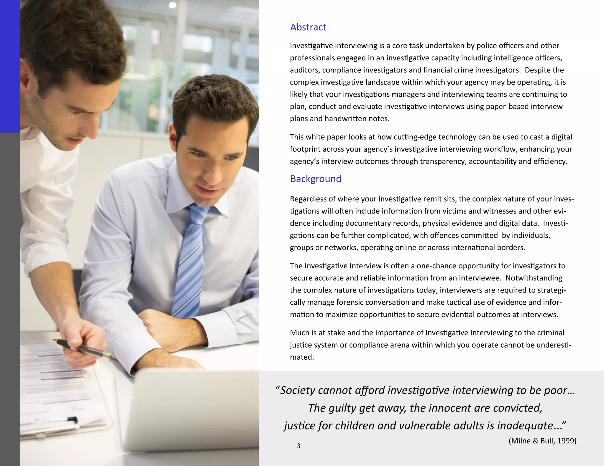 A White Paper: Realising The Benefits of a Digital Investigative ...