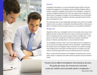 A White Paper: Realising The Benefits of a Digital Investigative ...