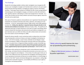 A White Paper: Realising The Benefits of a Digital Investigative ...